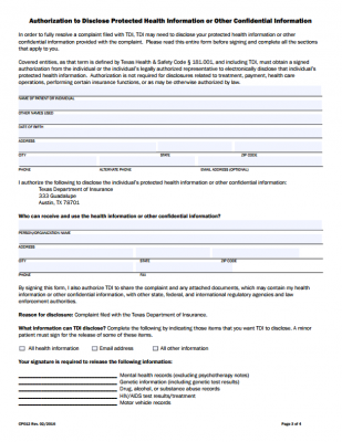 Texas Insurance Commissioner Complaint - DVGA